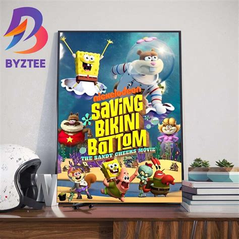 Nickelodeon Saving Bikini Bottom The Sandy Cheeks Movie Official Poster Art Decorations Poster