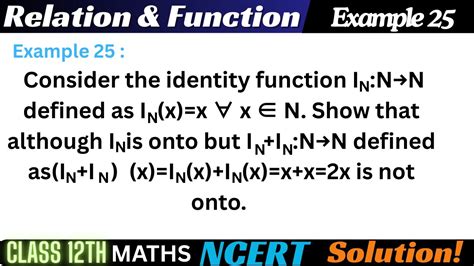 Example 25 Chapter1 Relation And Function Class 12 Math Example 25 Class12 Ch 1 Ncert Maths