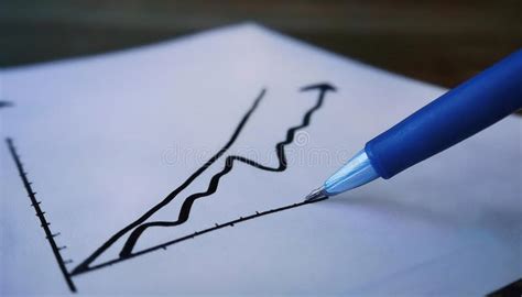 Firefly Illustrating A Fluctuating Graph On Paper With An Upward Trend