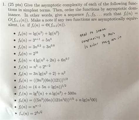 Solved Give The Asymptotic Complexity Of Each Of The Chegg