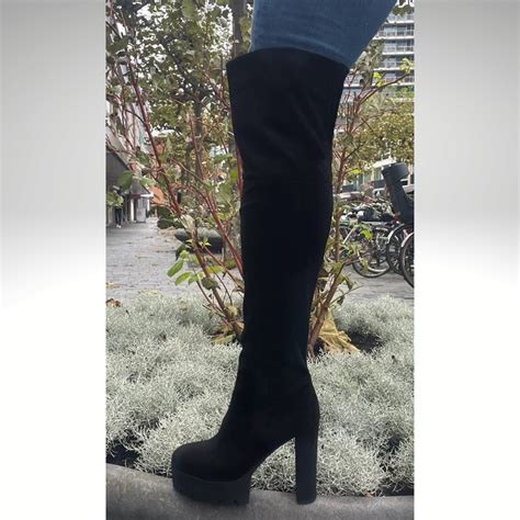 Overknee Laarzen Met Blokhak In Grote Maten Silhouette
