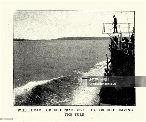 Military History Royal Navy Warship Firing A Whitehead Torpedo 1890s