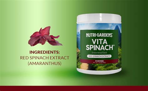 Nutrigardens Vitaspinach Red Spinach Extract Nitric Oxide