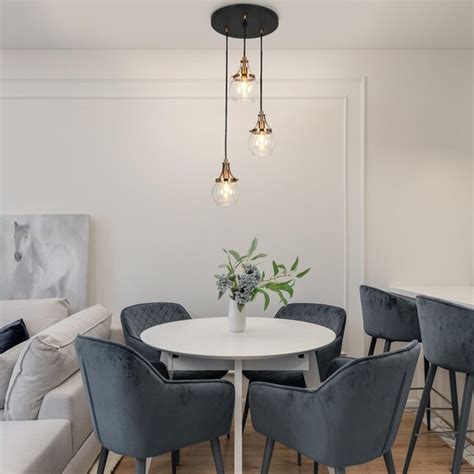 Lnc Capensis 3 Light Black Dining Room Light Fixture Over Table Modern