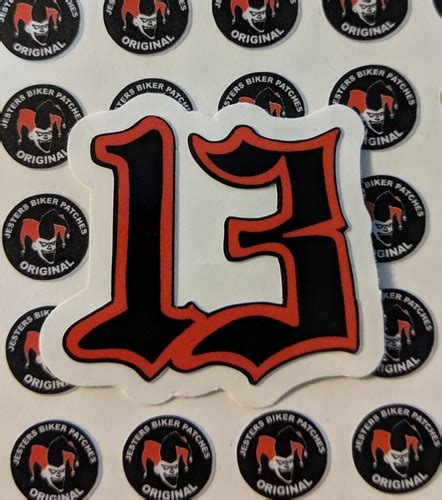 Number 13 Red And Black 13 Sticker 1 50 Inch Small Ebay