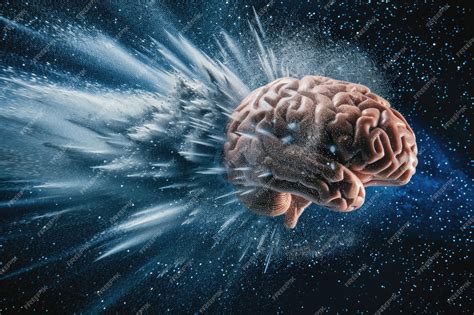 Premium Photo A Brain Is Shown In A Violent Explosion