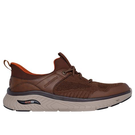 Skechers Arch Fit Crosser Emeric Brown Trainers Colton Footwear