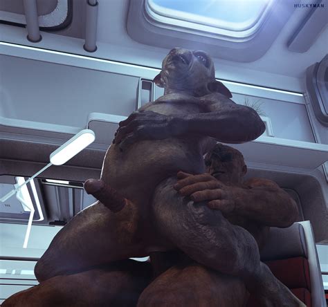 Rule 34 Alien Anal Bedroom Digital Media Artwork Erection Future Hi Res Huskyman Male Male