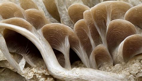 Premium Photo Close Up Of Gills Of Oyster Mushroom