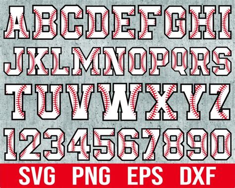 Baseball Font Svg Alphabet Bundle Varsity Letters Svg Baseball Alphabet With Stitches Svg