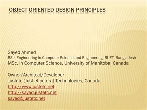ppt object oriented design principles powerpoint presentation free