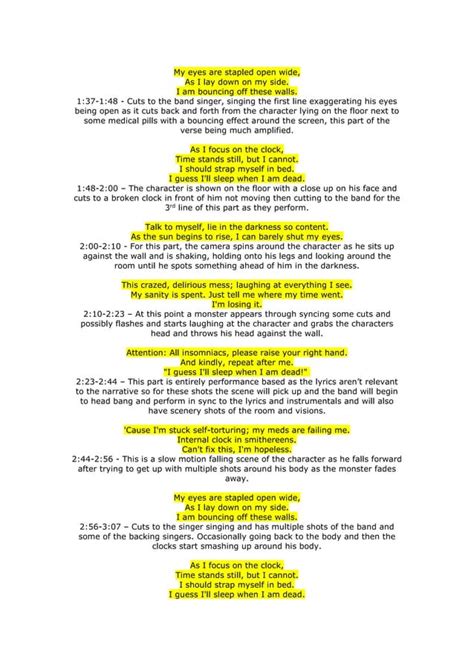 Lyrics Breakdown Pdf