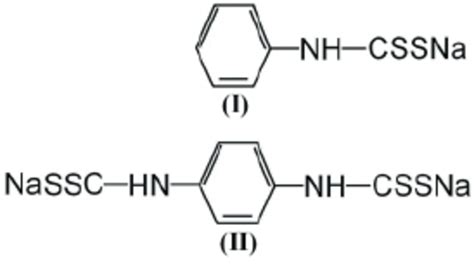 Structure Of Phenyl Dithiocarbamate Sodium Salt I And P