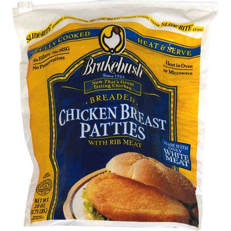 Brakebush Breaded Chicken Breast Patties With Rib Meat Shop