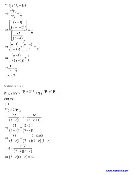 Class 11th Math Permutations And Combinations Ncert Solution Cbse 2023