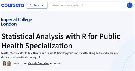 Statistical Analysis With R For Public Health Specialization Mesa