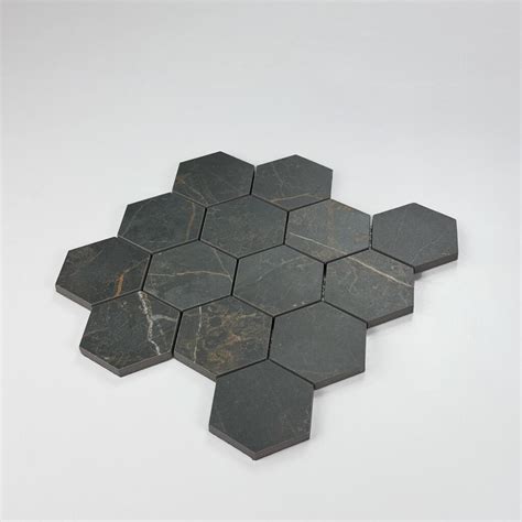 Vloertegel Wandtegel Hexagon Manhattan Dark Antraciet Mat 29x27 Matje Beperkt Beschikbaar