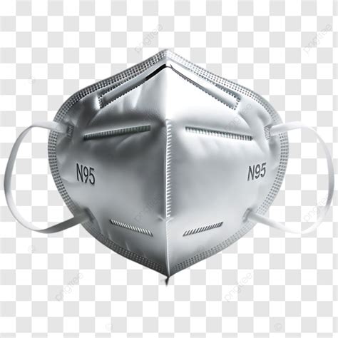 Close Up Of A White N95 Respirator Mask Featuring Structured Design And