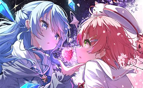 Maeru 35p Sakura Miko Hoshimachi Suisei Hoshimachi Suisei Sailor Sakura Miko Sakura