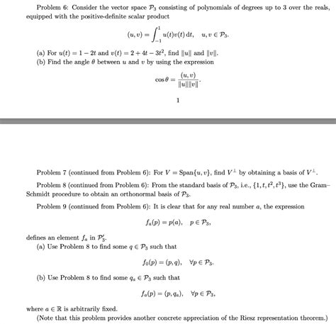 solved problem 6 consider the vector space p3 consisting of