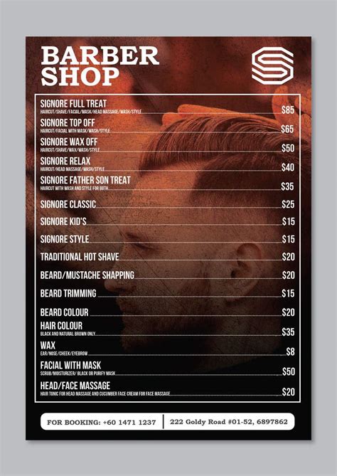 Entry 13 By Palma007 For Hair Barber Price Menu A4 Size Portrait