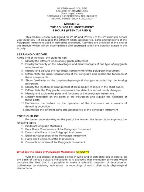 Module 4 Midterm Pdf Polygraph Physiology