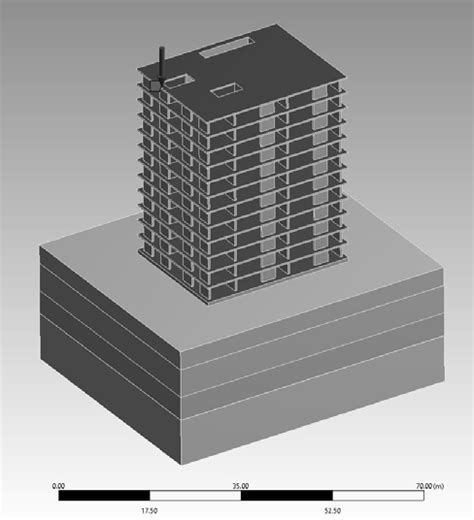 General View Of The Building Model In Ansys Workbench 2019 R1