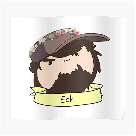 Jontron The Ech Flower Crown Poster By Secretlymbarry Redbubble