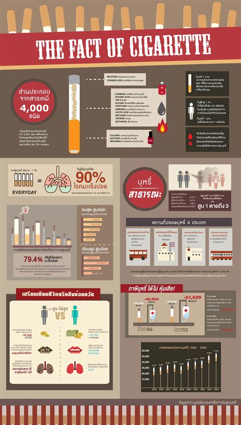 Infographic ความจริงเกี่ยวกับบุหรี่ The Fact Of Cigarette Creativemove