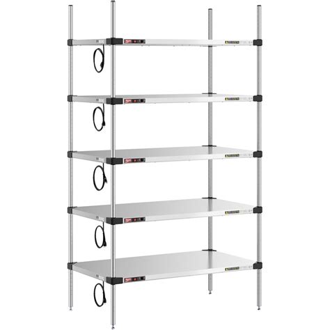 Metro Super Erecta 24 X 42 Stainless Steel 5 Shelf Heated Stainless