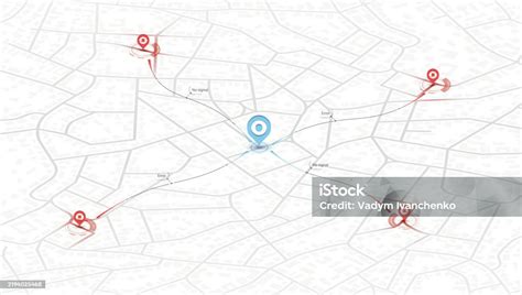 Error With Map Navigation With Red Color Point Markers Navigation System Broke Vector