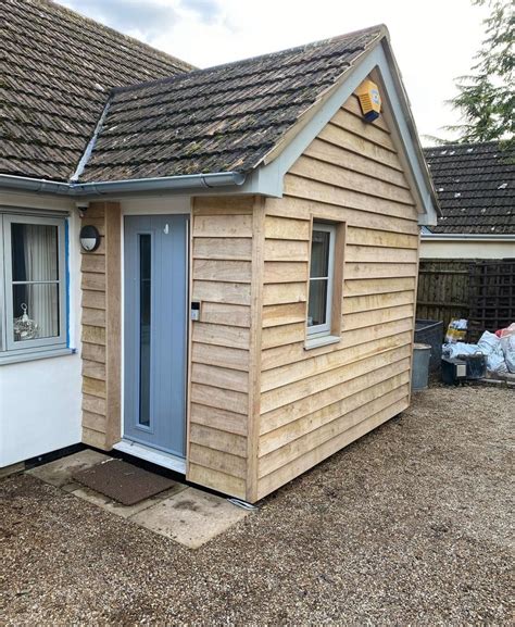 Porch Transformation Using Featheredge Oak Cladding Uk Timber