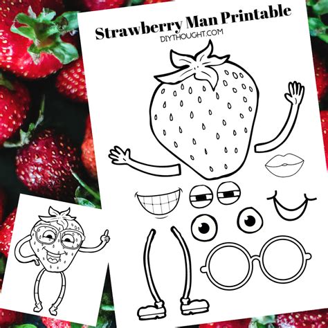 Free Strawberry Man Printable Diy Thought