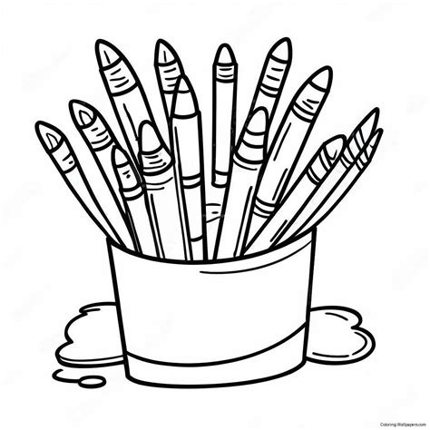 Markers Coloring Page