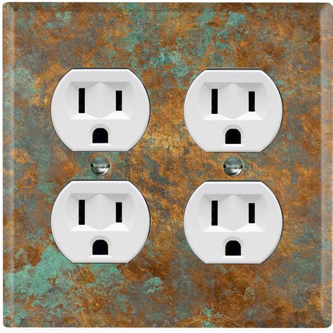 Worldacc Copper Patina 2 Gang Duplex Outlet Wall Plate Wayfair