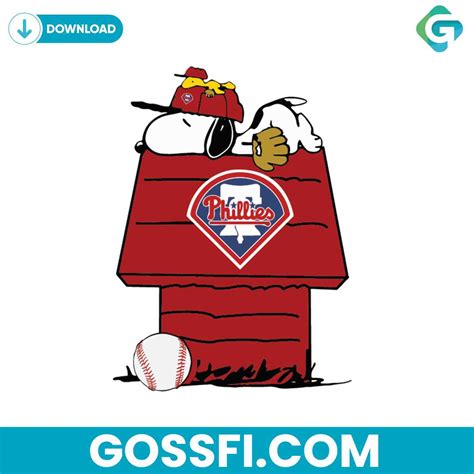 Snoopy And Friends Philadelphia Phillies Baseball Svg