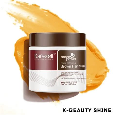 Karseell Color Depositing Brown Hair Mask 500ml Vibrant Color And Deep