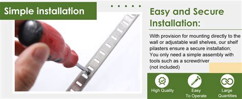 12 Pcs 36 Inch Metal Mortise Mount Pilaster Shelf Brackets