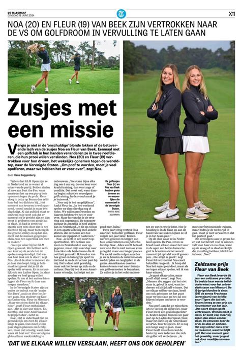 Telegraaf Artikel Sportdoelen Topsport Interview Klmopen