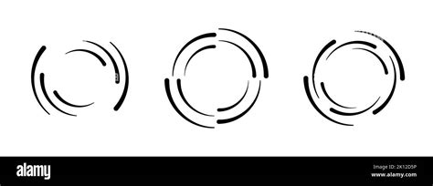 Circle Speed Lines For Emblem Design And Comic Book Abstract Round