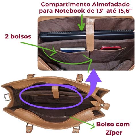 Bolsa Notebook De Couro Grande Hb772 Hamish