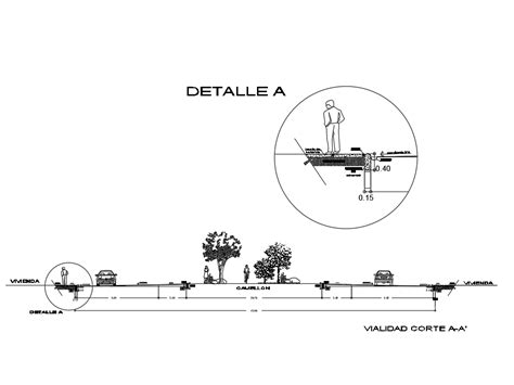 Plano De Una Calle A Pavimentar En Autocad Cad 25798 Kb Bibliocad