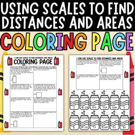 Using Scales To Find Distances And Areas Word Problems Scale Factor Proportions