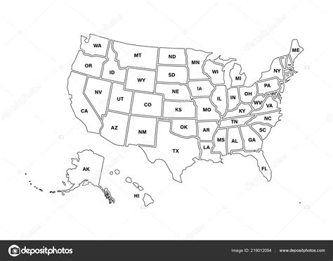 Us Map Blank Template