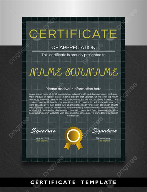 Free Template Use Vertical Certificate Vol 99 Vector Template Download