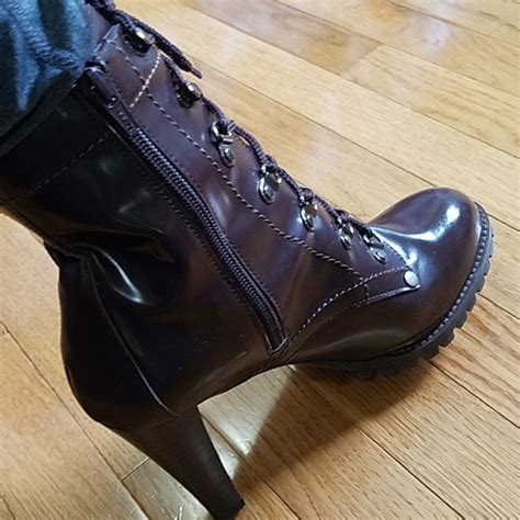 Shoes Andy Debb 4 Heel Laced And Zipper Boots Poshmark