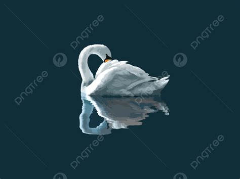 Swan Bird Vector Hd Png Images Bird Swan Vector Decorative Pattern