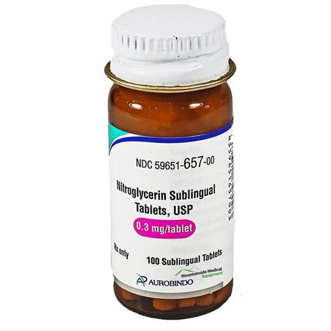 Nitroglycerin 03 Mg Angina Relief And Heart Health — Mountainside Medical
