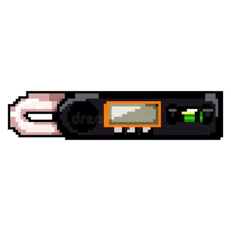 Spirit Level Tool Game Pixel Art Vector Illustration Stock Vector