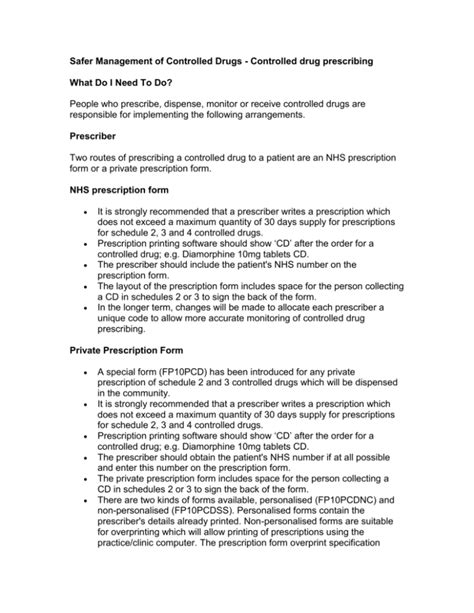 Prescribing Controlled Drugs Fp10 At Tisha Stanley Blog